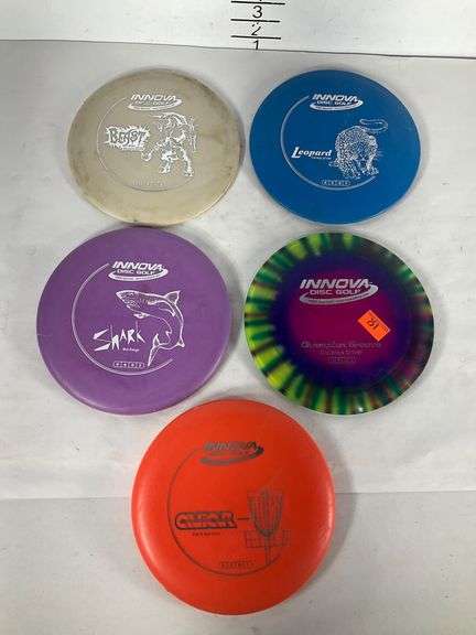 Lot of 5 Innova Disc Golf Discs Featuring Champion Groove and Shark ...