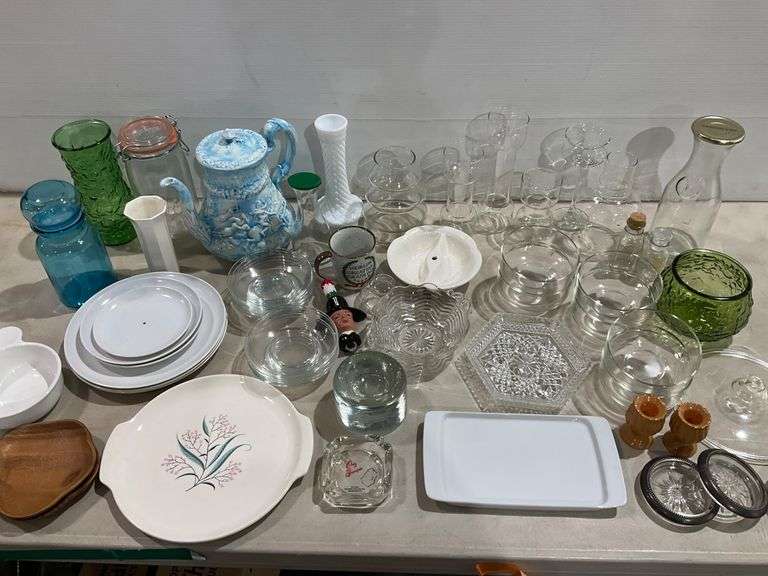 (2 BOXES) Collection of Mixed Glassware, Ceramics, and Decorative Items ...