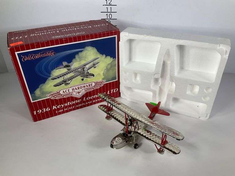 Ace Hardware 1936 Keystone Loening LTD 1:48 Scale Airplane Bank with ...