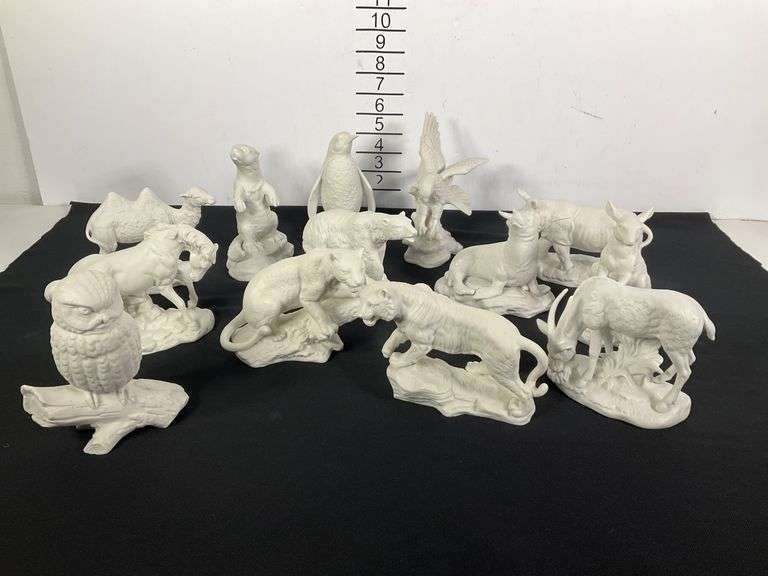 Set of Thirteen 1970s Porcelain Animal Figurines by Aldon Accessories ...