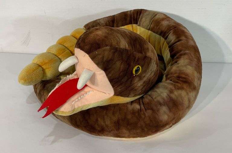 7.5ft Long Adventure Planet Plush Snake Toy, Rattle in Tail - Hash Auctions