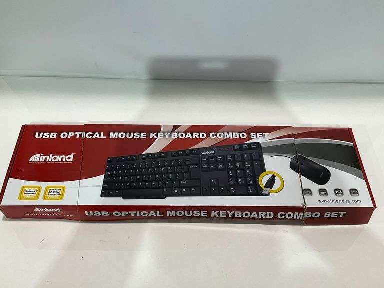 Inland USB Optical Mouse and Keyboard Combo Set in Original Packaging ...
