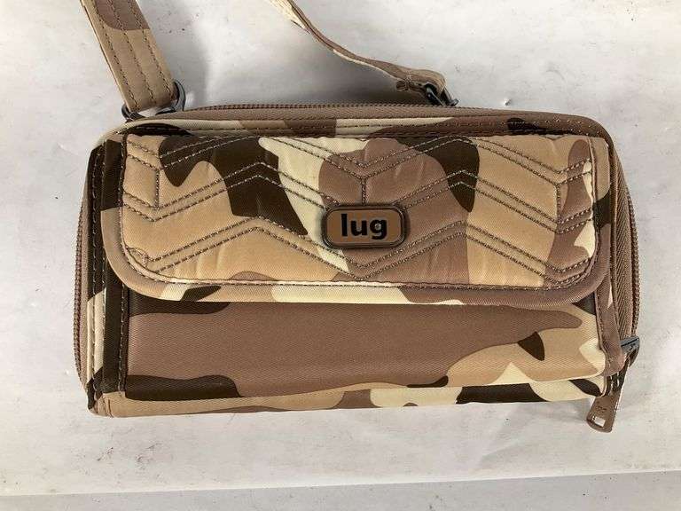 Lug Brand Camouflage Crossbody Wallet with Adjustable Strap - Hash Auctions