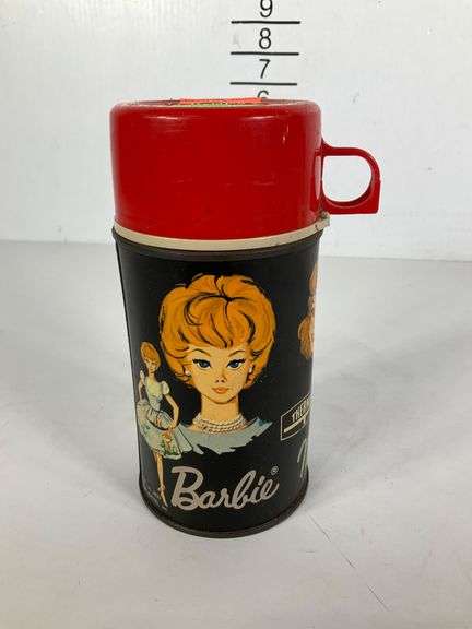 1965 Mattel Barbie Thermos with Midge and Skipper Graphics - Hash Auctions