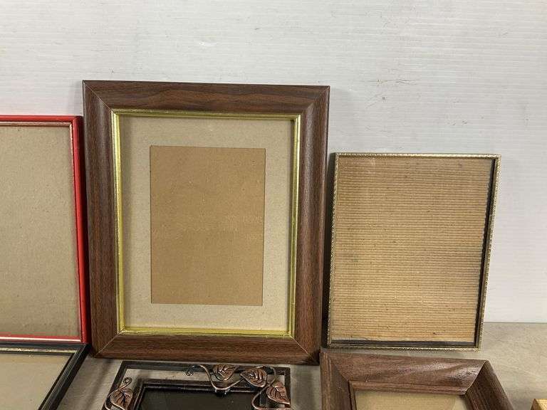 Assorted Photo Frames Including Multiple Materials, Finishes, and Sizes ...
