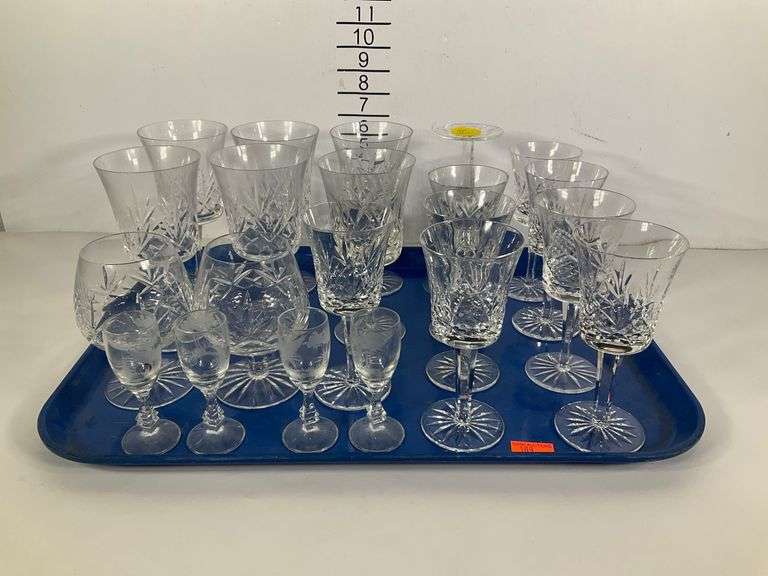 Assorted Cut Glass and Crystal Stemware and Goblets - Hash Auctions