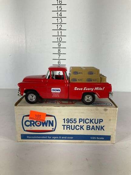 Crown 1955 Pickup Truck Bank 1:25 Scale Model with Original Box - Hash ...