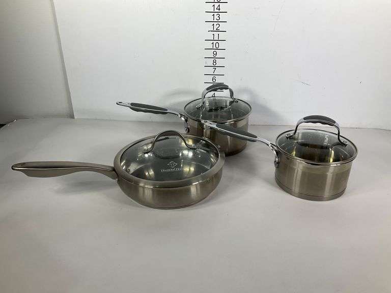 Assorted Stainless Steel Cookware Set with David Burke and Diamond Home ...