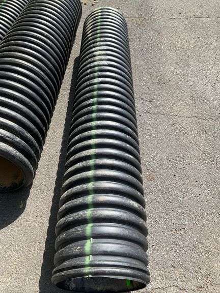 Corrugated Black Plastic Drain Pipe, 7ft 7in - Hash Auctions