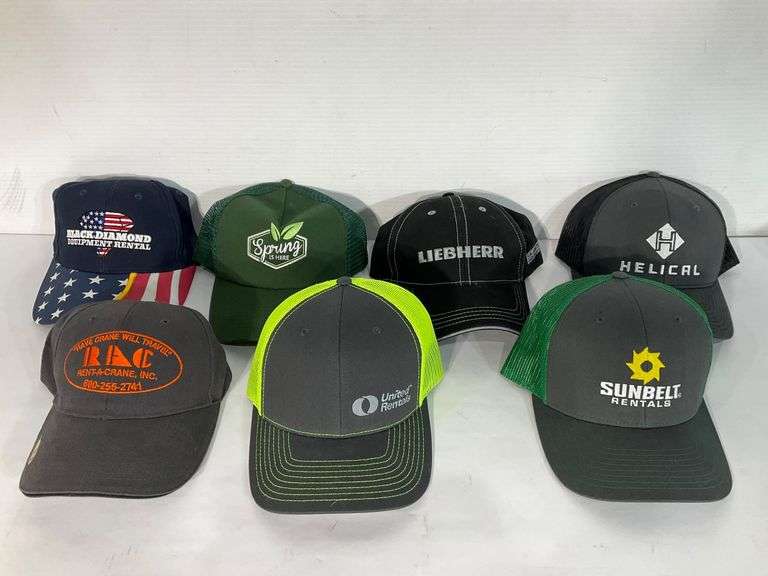 Lot of Seven Branded Baseball Caps with Adjustable Backs - Hash Auctions