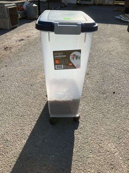 47-Quart Airtight Storage Container with Wheels - Hash Auctions