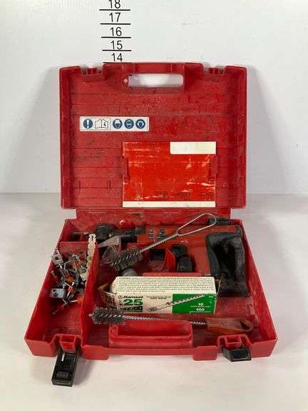Hilti DX 35 Powder-Actuated Fastening Tool Kit in Red Case - Hash Auctions
