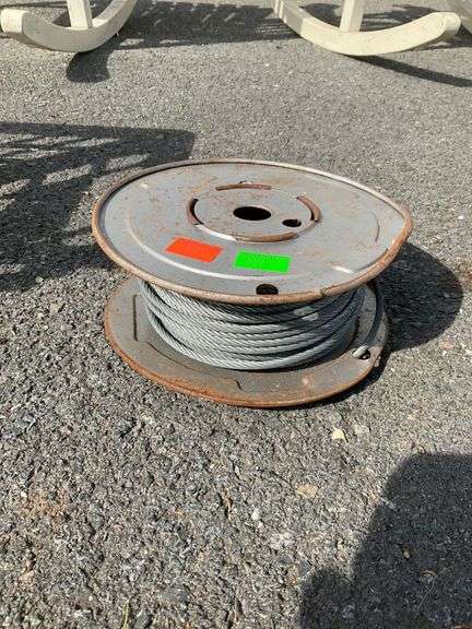 Metal Spool of Braided Steel Cable - Hash Auctions