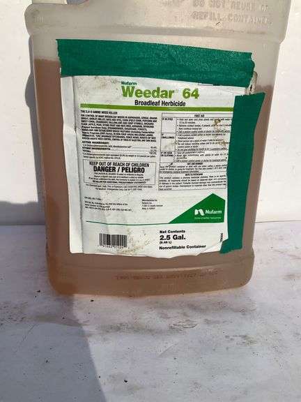 2.5-Gallon Container of NuFarm Weedar 64 Broadleaf Herbicide - Hash Auctions