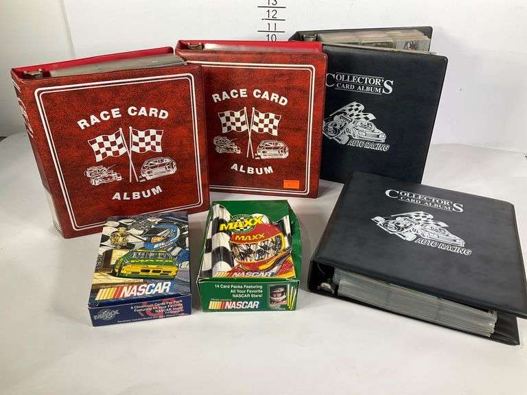 Collection of NASCAR and Football Trading Cards in Albums and Boxes ...