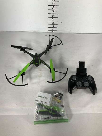 Green and Black Quadcopter Drone with Controller and Accessories - Hash ...