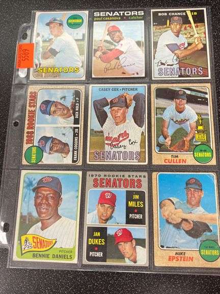 Assorted 1960s and 1970s Washington Senators Baseball Cards - Hash Auctions