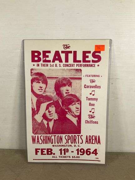The Beatles 1964 Washington Sports Arena Concert Poster Print, 11×17 ...