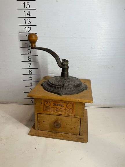 Colonial Coffee Mill No. 1147 with Metal Crank and Pull-Out Drawer ...