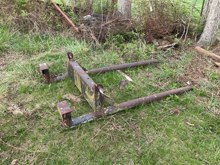 Hay Bale type rear tractor mount forks. Two point hitch type, forks or ...