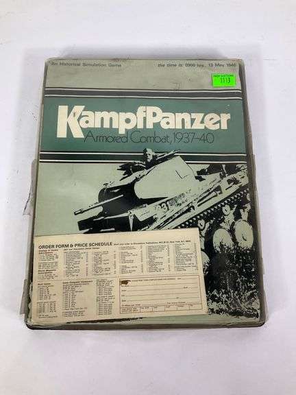 KampfPanzer Armored Combat Board Game, 1937-40 by GDW - Hash Auctions
