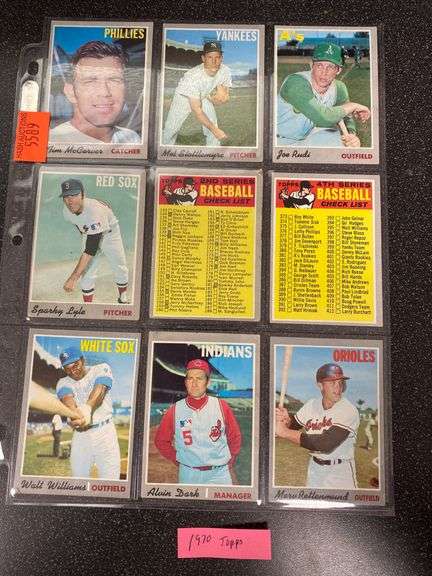 1970 Topps Baseball Cards Collection, Including Players and Checklists ...