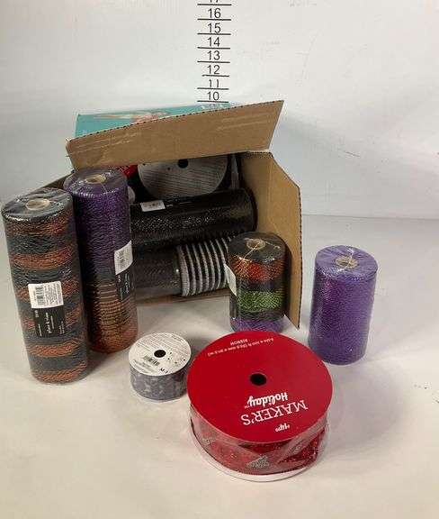 Assorted Decorative Mesh Rolls and Ribbons - Hash Auctions