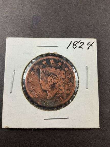 1824 Large Cent - Hash Auctions