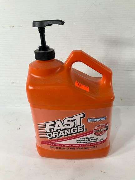 Fast Orange Hand Cleaner with Pump Dispenser, 128 fl oz - Hash Auctions