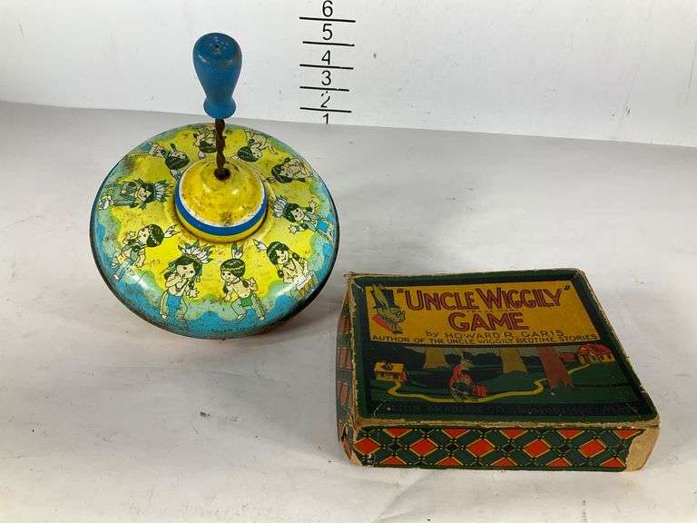 Ohio Art Tin Spinning Top and Milton Bradley ‘Uncle Wiggily Game ...