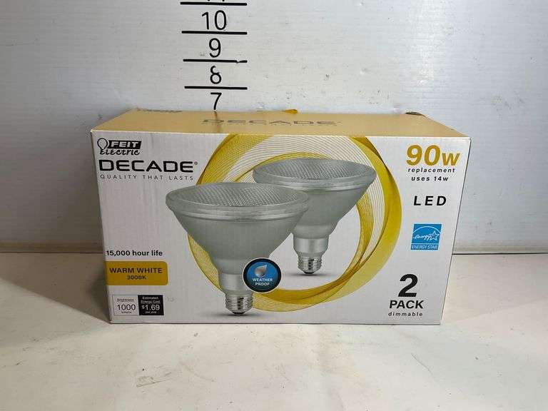 Feit Electric Decade 90W Replacement LED Light Bulbs, Warm White, 2 ...