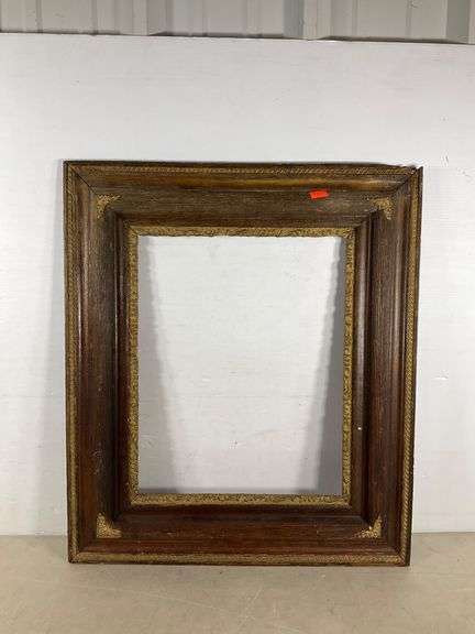 Rectangular Picture Frame with Gilded Decorative Elements, 26×30 ...