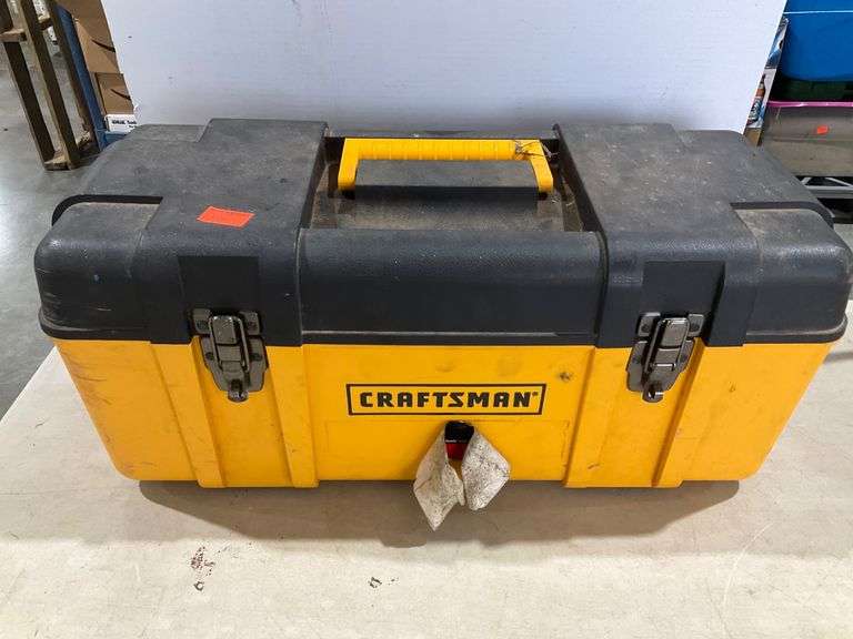 Craftsman Yellow Tool Box with Assorted Tools and Accessories - Hash ...