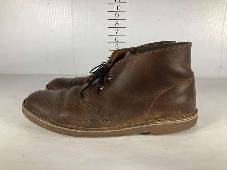 Clark’s Size 11 Brown Leather Chukka Boots - Hash Auctions