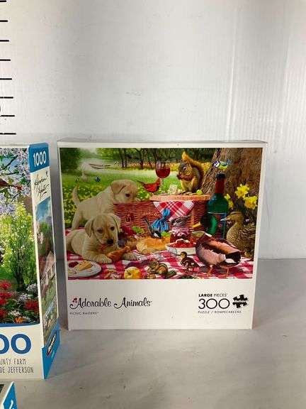 Collection of Four Jigsaw Puzzles Featuring Various Themes - Hash Auctions