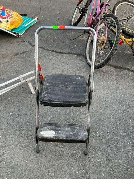 Cosco Two-Step Folding Step Stool with Metal Frame and Plastic Steps ...