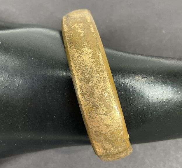 MH&Co 12k gold shell bangle bracelet from Pope Estate , 30 grams - Hash ...