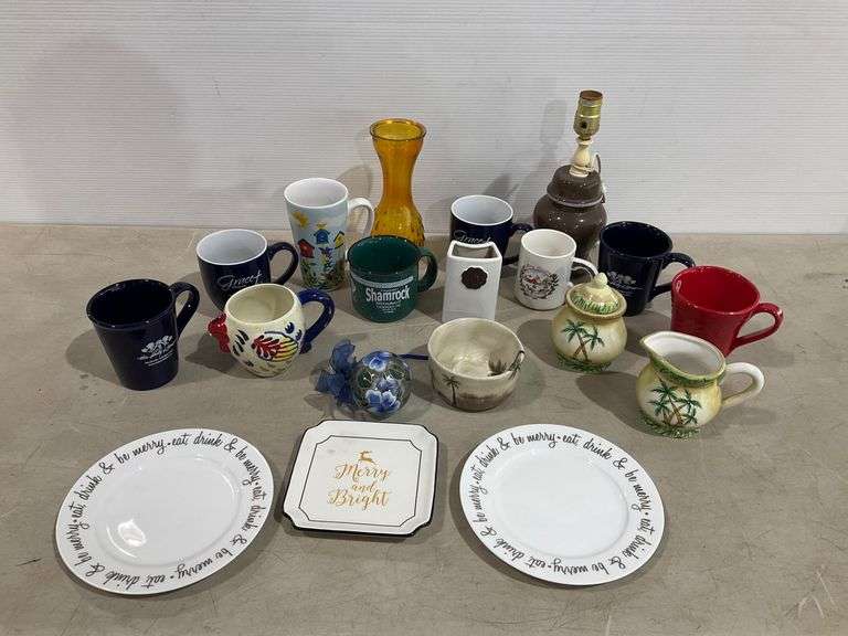 Assorted Ceramic and Glass Dinnerware and Drinkware Collection - Hash Auctions