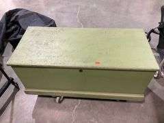 Green Painted Yellow Pine Chest with 43-Inch Chest Measurement - Hash ...