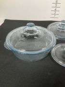 Fire King Sapphire Blue 8-Piece Glass Bakeware Set with Lids - Hash ...