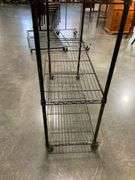 InterMetro Four-Shelf Black Wire Storage Rack, 48×18” - Hash Auctions