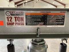 Central Machinery 12-Ton Hydraulic Shop Press - Hash Auctions