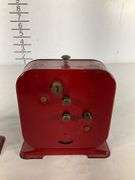 Pair of Lux Clock Mfg. Co. Clocks with Illustrated Dials - Hash Auctions