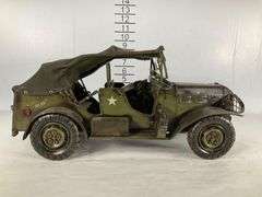 Metal Military Jeep Model with Canvas Roof and Star Markings - Hash ...