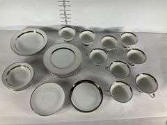 29-Piece Harmony House Fine China Set, Silver Rhapsody Pattern - Hash ...