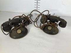Set of Two Rotary Telephone Handsets With Wiring and Electrical ...