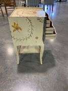 Hand-Painted Three-Drawer Chest with Floral and Lyre Motif - Hash Auctions