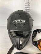HJC Off-Road Motorcycle Helmet with Goggles and Storage Bag - Hash Auctions