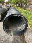 8ft Long Ribbed Black Plastic Drainage Pipe - Hash Auctions