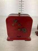 Pair of Lux Clock Mfg. Co. Clocks with Illustrated Dials - Hash Auctions